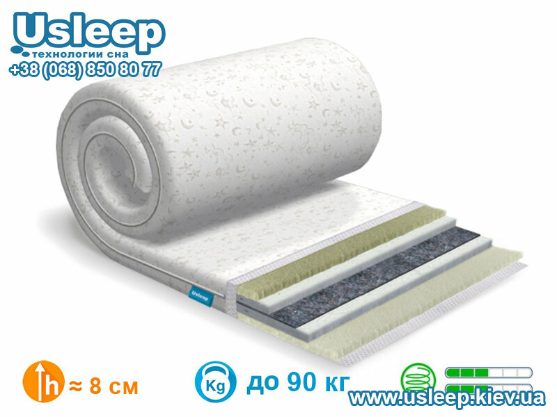 Тонкий матрас Топпер SleepRoll Standart Plus от usleep.kiev.ua (Юслип). Продажа оптом и в ...